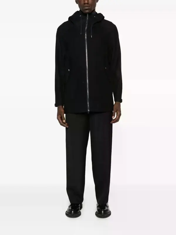 Herno Hooded Zip-front Coat - Blue