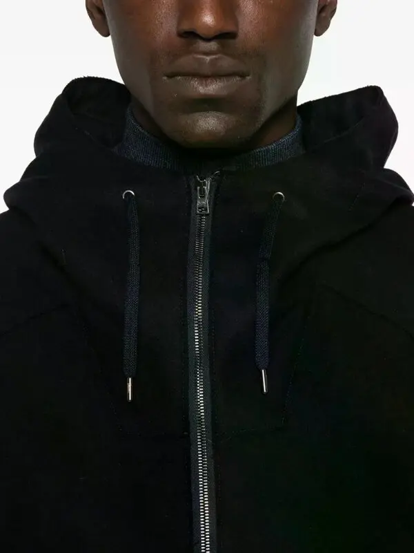 Herno Hooded Zip-front Coat - Blue