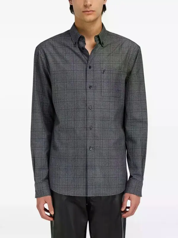 FERRAGAMO Checked Embroidered Shirt
