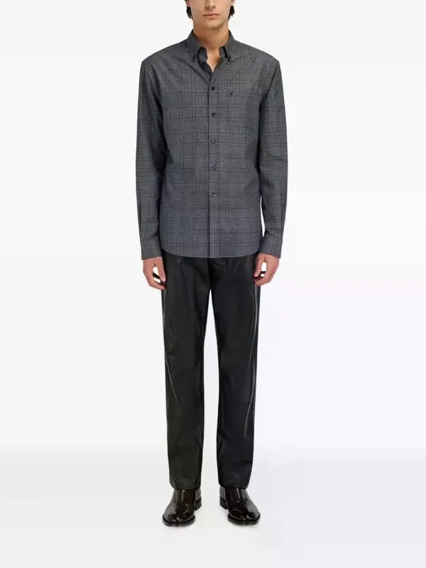 FERRAGAMO Checked Embroidered Shirt
