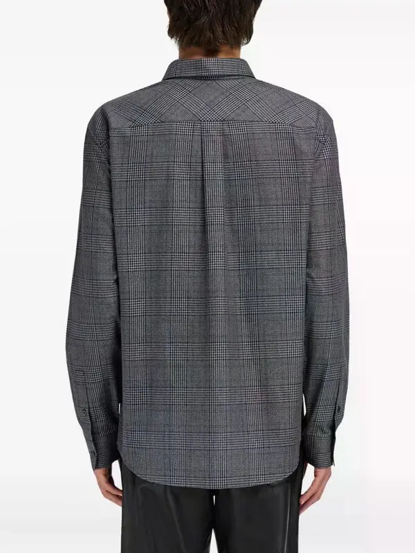 FERRAGAMO Checked Embroidered Shirt
