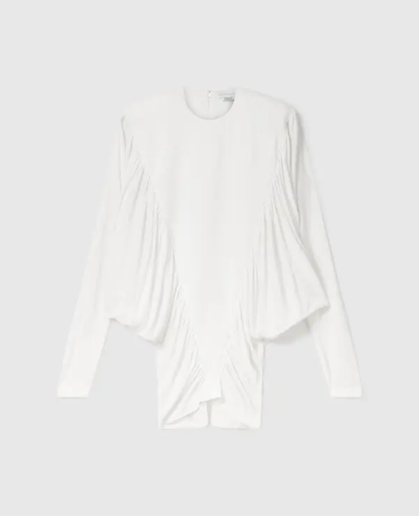 Stella McCartney Pleated Long-sleeve Mini Dress