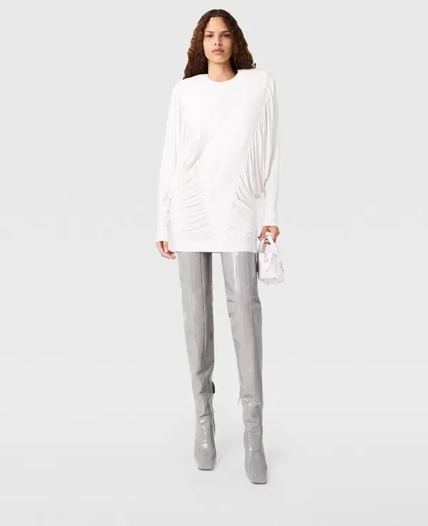 Stella McCartney Pleated Long-sleeve Mini Dress