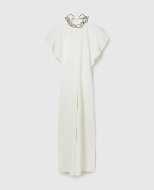 Stella McCartney Chain Cap-sleeve Jumpsuit - White