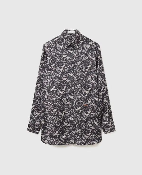 Stella McCartney Lace Print Oversized Shirt