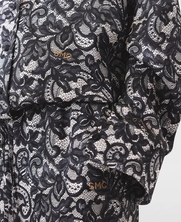 Stella McCartney Lace Print Oversized Shirt