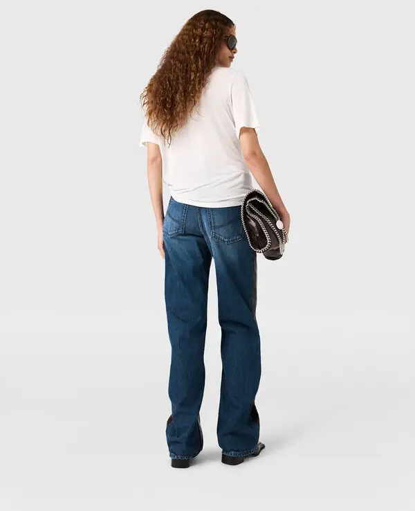 Stella McCartney Snake Panel Denim Chaps Jeans