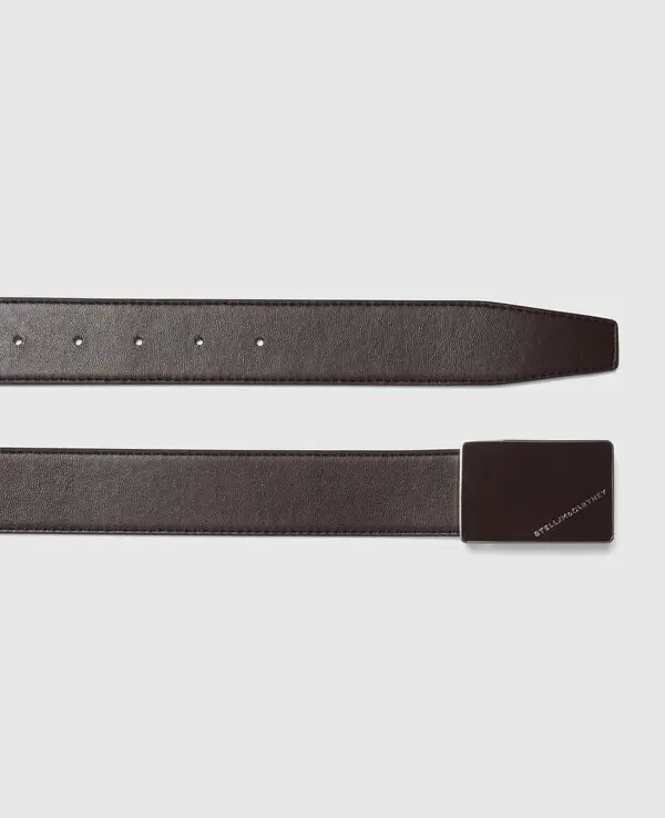 Stella McCartney Reversible Snake Double-faced Belt - Espresso