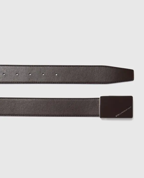 Stella McCartney Reversible Snake Double-faced Belt - Espresso