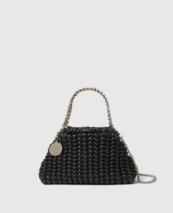 Stella McCartney Falabella Popcorn Drawstring Crossbody Bag - Black