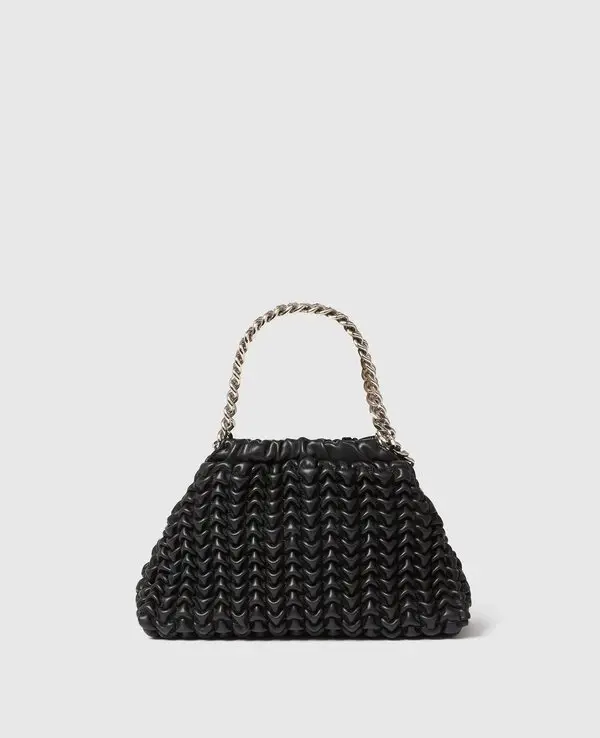 Stella McCartney Falabella Popcorn Drawstring Crossbody Bag - Black