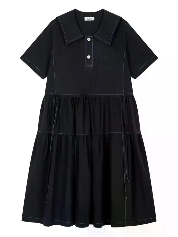 STUDIO TOMBOY Collared Tiered Dress