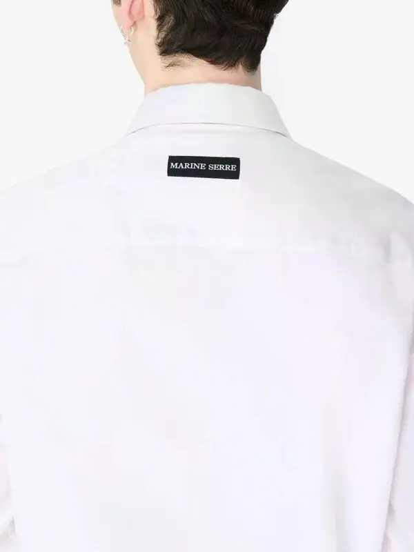 MARINE SERRE Logo-patch Cotton Shirt