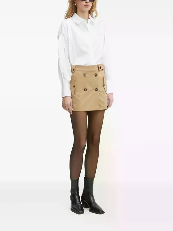 Bardot Button-fastening Belted Mini Skirt