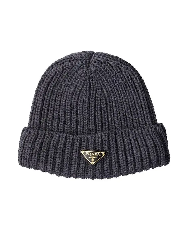 Prada Wool Beanie - Grey