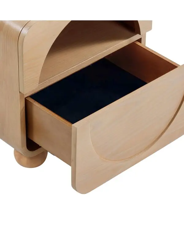 TOV FURNITURE Moonrise Ash 1-drawer Nightstand