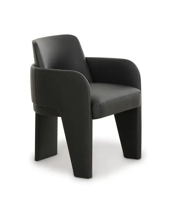 TOV FURNITURE Leo Performance Faux Leather Dining Chair - Black