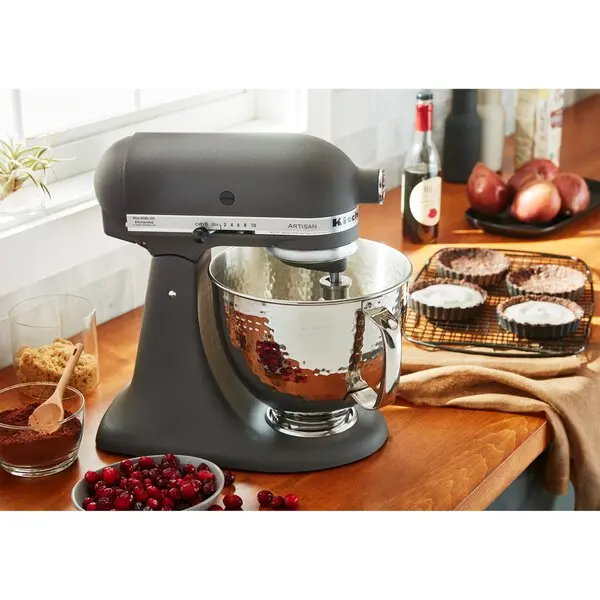 KITCHENAID 5 Quart Tilt Head Hammered Steel Bowl