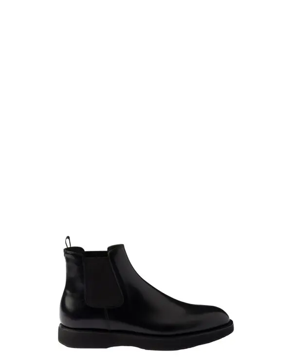 Prada Brushed Leather Chelsea Boots