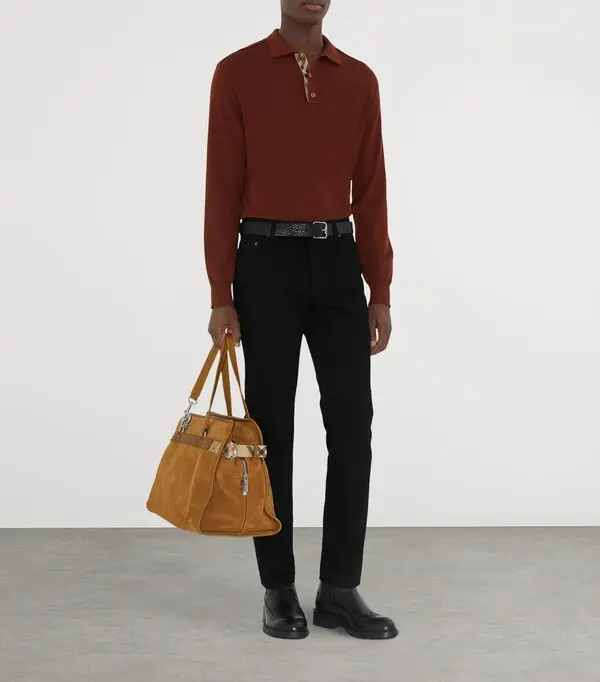 Burberry Slim Logo-patch Jeans - Black
