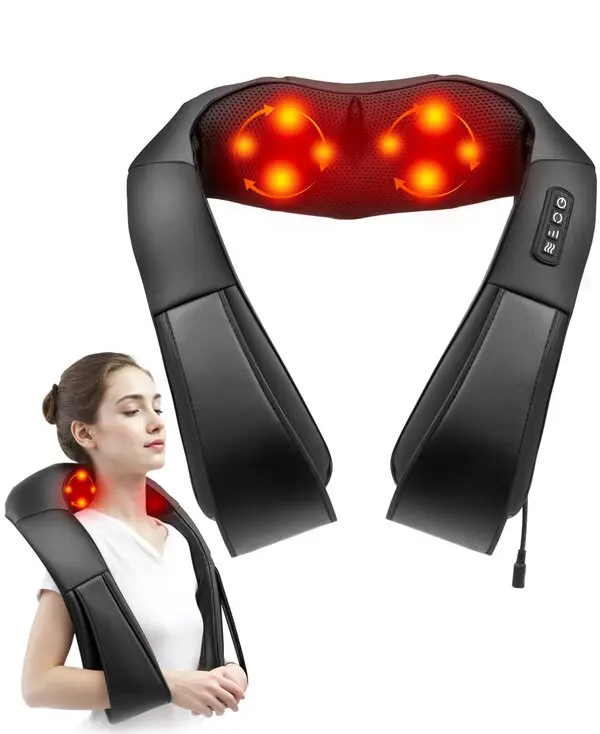 SUGIFT Shiatsu Neck And Shoulder Massager With Heat - Black