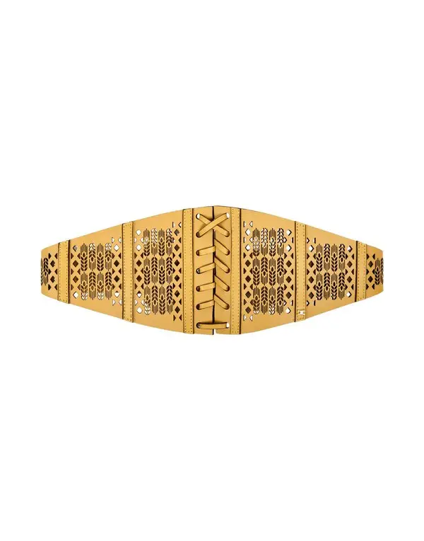 Elisabetta Franchi Cow Leather Corset Belt