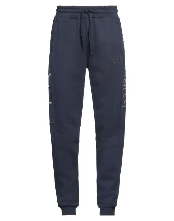 EA7 Pants Military Size Cotton, Polyester - Navy