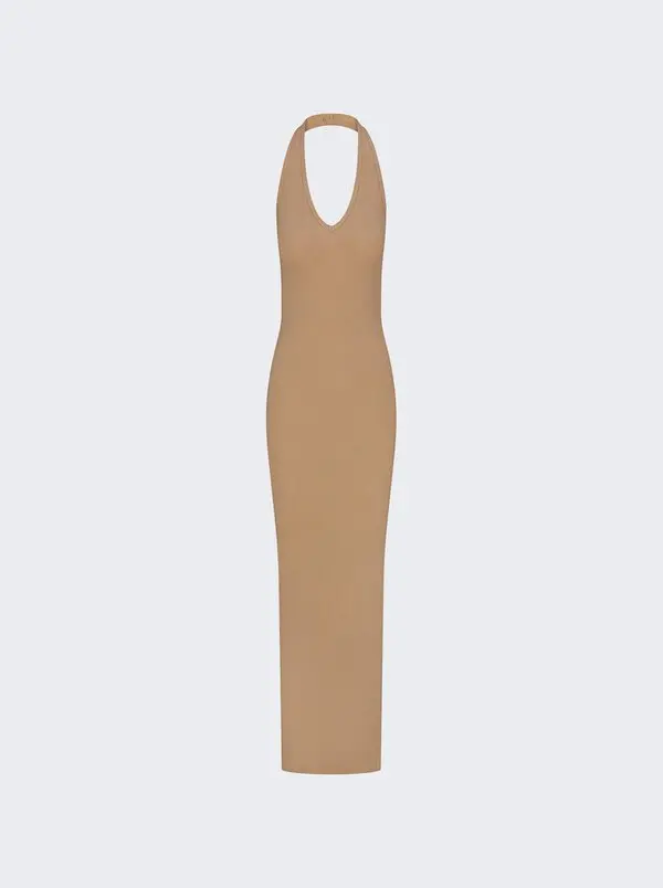 Eterne Halter Maxi Dress - Tan