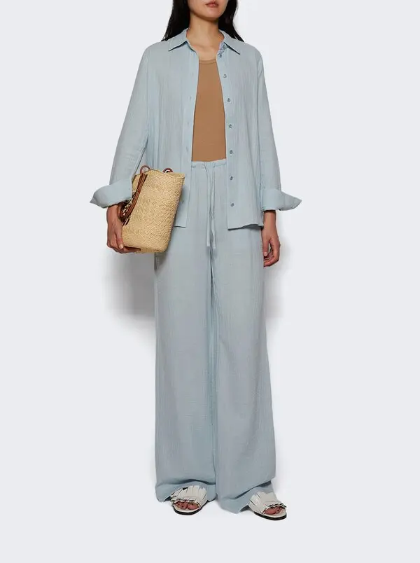 Eterne Relaxed Fit Full-length Pants - Blue