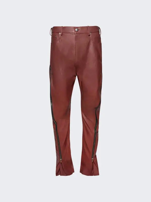 Rick Owens Bolan Banana Rosewood Trousers - Red