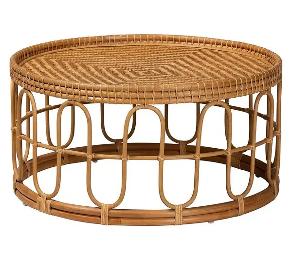 BALI & PARI Phoenix Honey Rattan Coffee Table