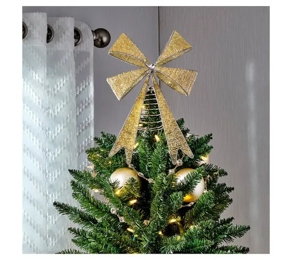 VALERIE PARR HILL 11' Beaded Bow Tree Topper Valerie - One-color