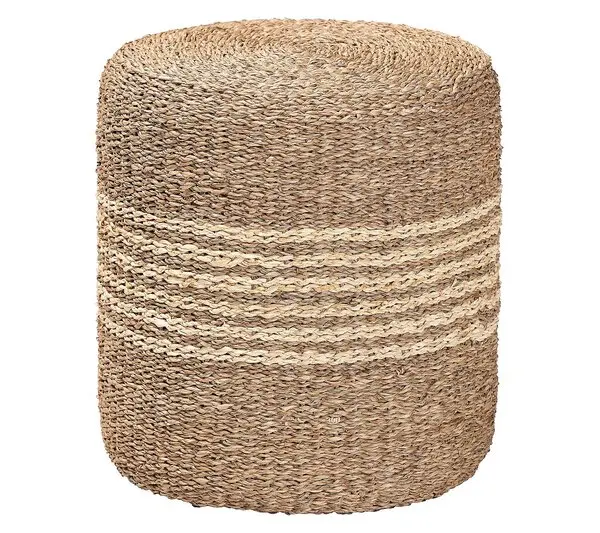 BALI & PARI Wickham Seagrass Ottoman Footstool - One-color