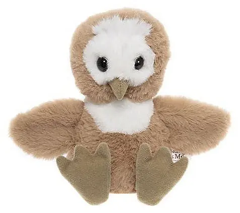 CHARLIE BEARS Soft Plush Hoot Owl In Oatmeal Brown - One-color