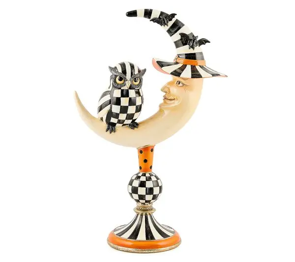 MACKENZIE-CHILDS Courtly Owl On Moon Figure - One-color