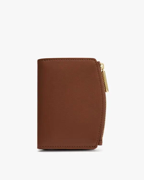 Cuyana Fold Zip Wallet - Dark Chestnut