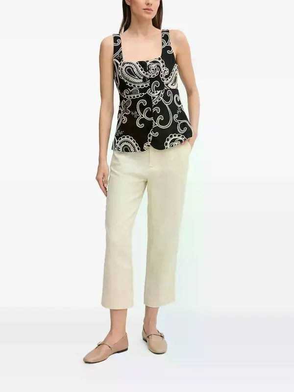 PEDRO DEL HIERRO Embroidered Paisley Top