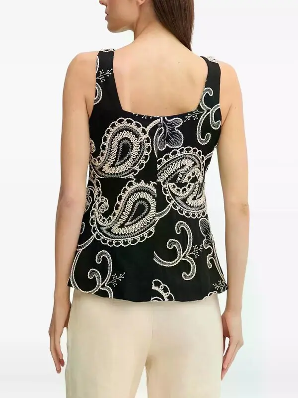 PEDRO DEL HIERRO Embroidered Paisley Top