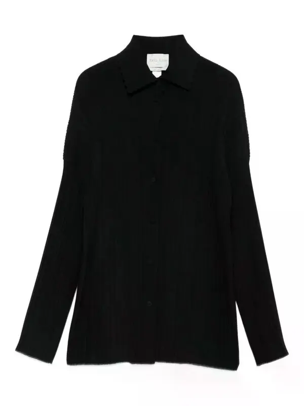 FORTE_FORTE Ribbed Button-up Shirt