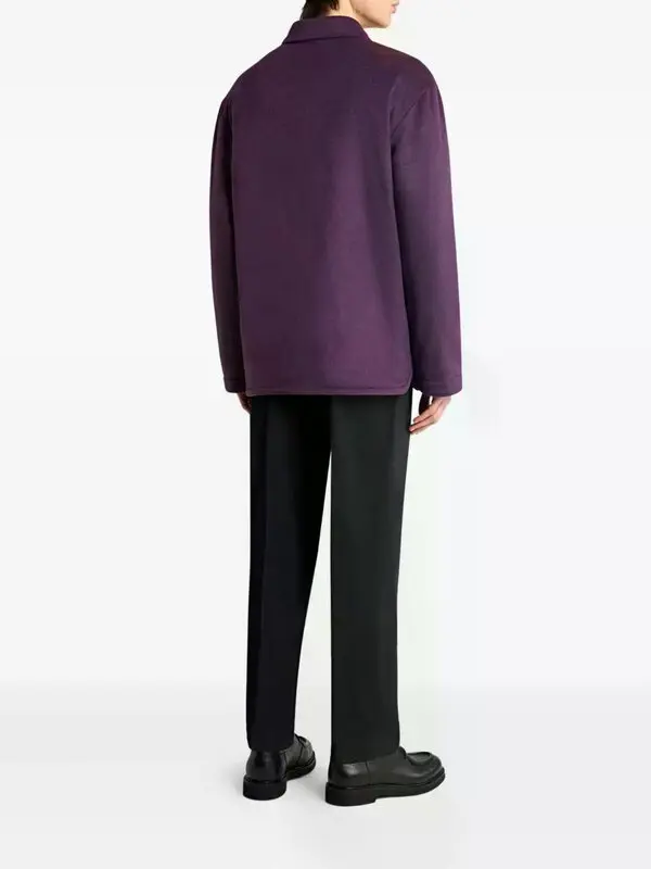 Etro Cashmere Patch-pocket Overshirt - Purple