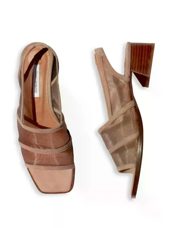 ABOUT ARIANNE 40mm Colette Mesh-paneled Slingback Sandals
