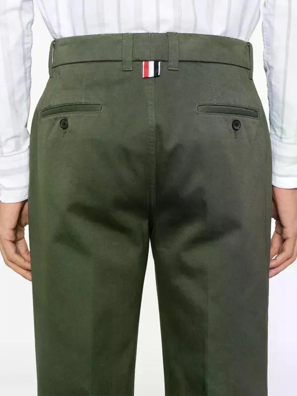 Thom Browne Cotton Twill Chinos - Green