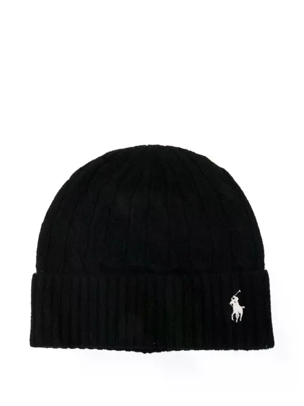 Polo Ralph Lauren Cable-knit Wool Beanie - Black