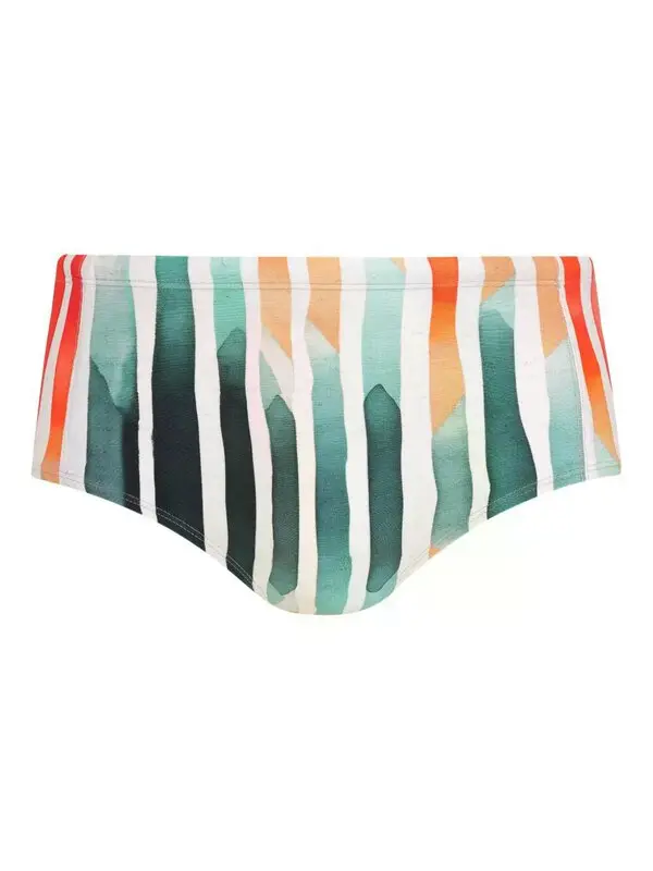 LYGIA & NANNY Stripe-print Swim Briefs - Orange