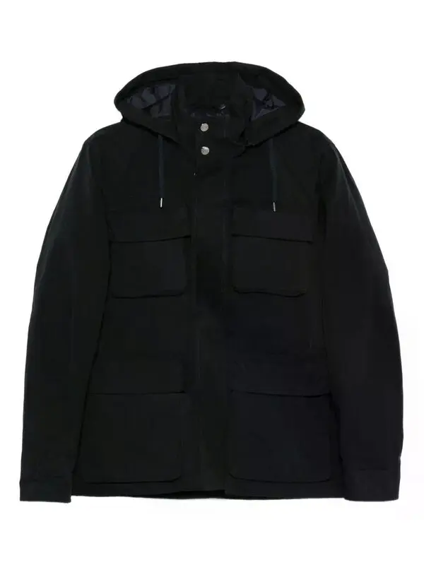 Herno Hooded Pocket Jacket - Blue