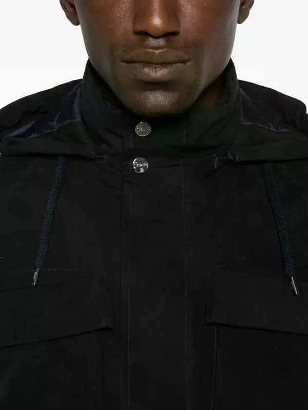 Herno Hooded Pocket Jacket - Blue