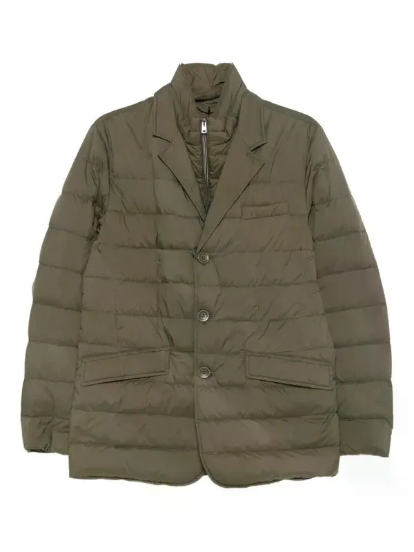 Herno Quilted Buttoned Jacket - Green