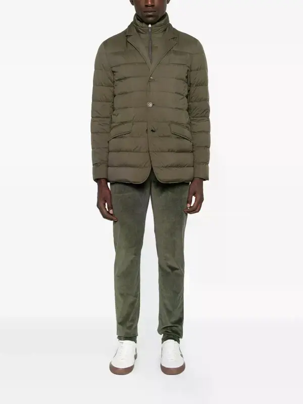 Herno Quilted Buttoned Jacket - Green