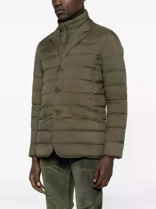 Herno Quilted Buttoned Jacket - Green