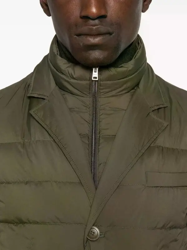 Herno Quilted Buttoned Jacket - Green